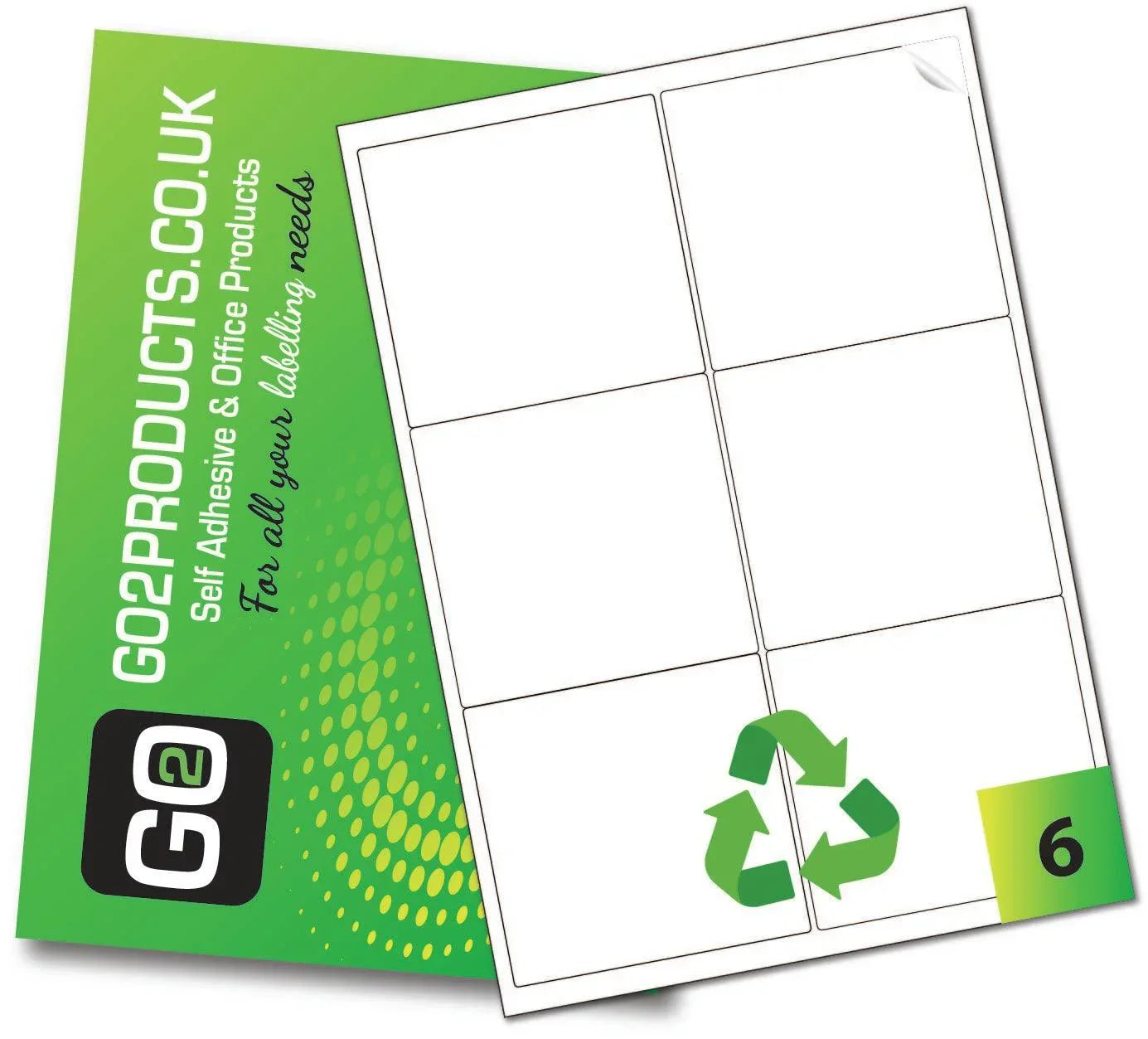 Recycled Paper Labels 99.1mm x 93.1mm | Go2products